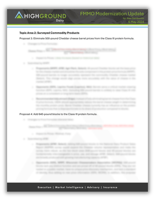 Federal Milk Marketing Order White Paper | HighGround Dairy